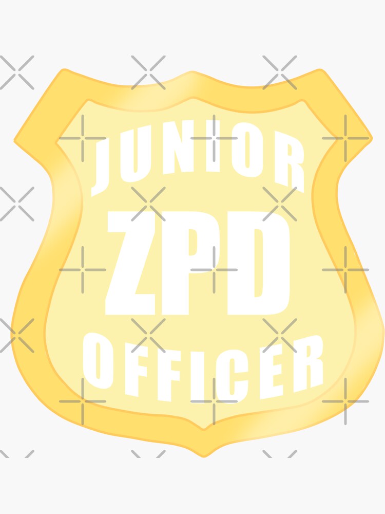 "Junior ZPD Officer " Sticker for Sale by kiran-freak | Redbubble