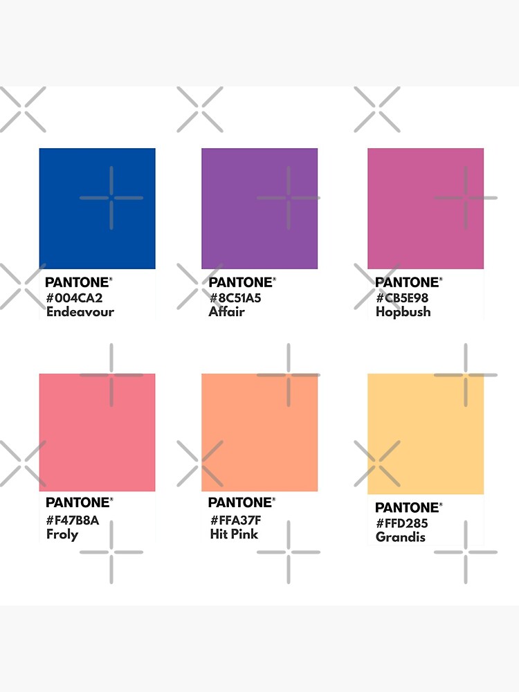 Lienzo «paleta de tonos del atardecer muestrario de colores pantone» de ...
