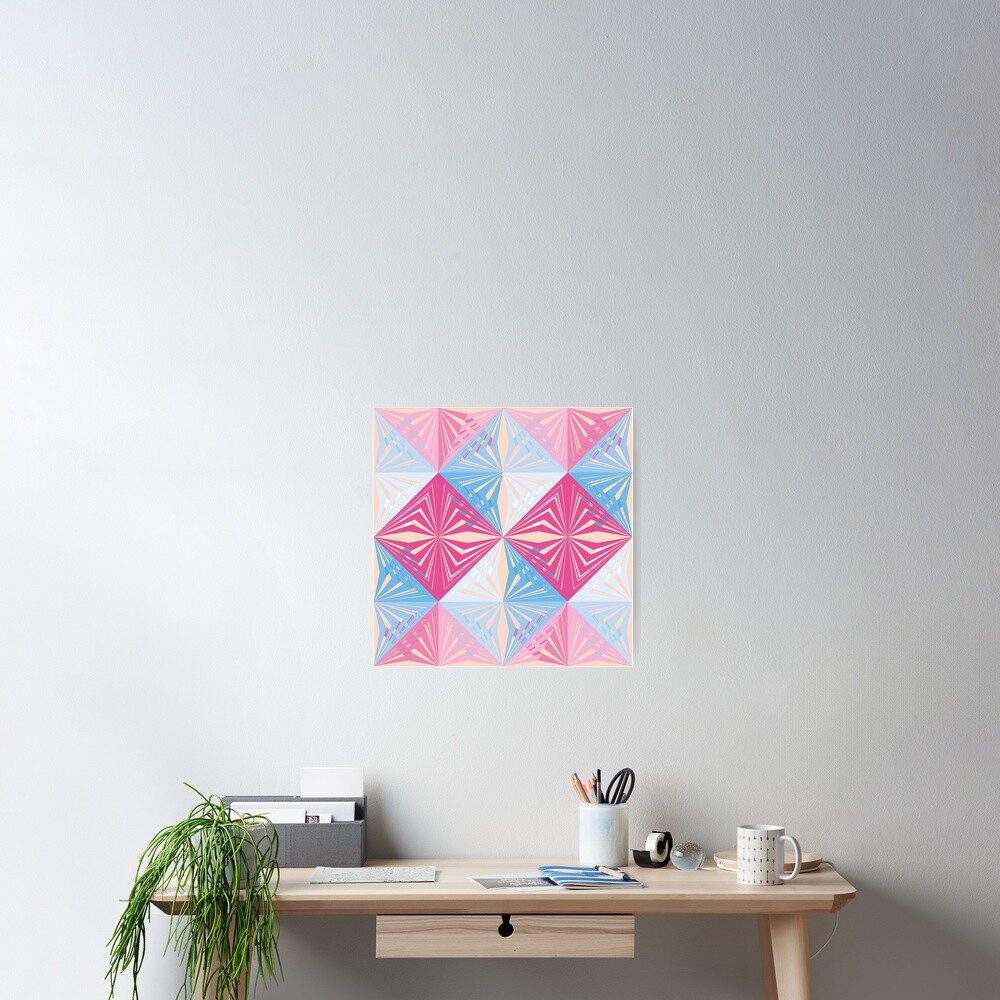 "See Through Tiles Pastel Version" Poster for Sale by henri-ko | Redbubble