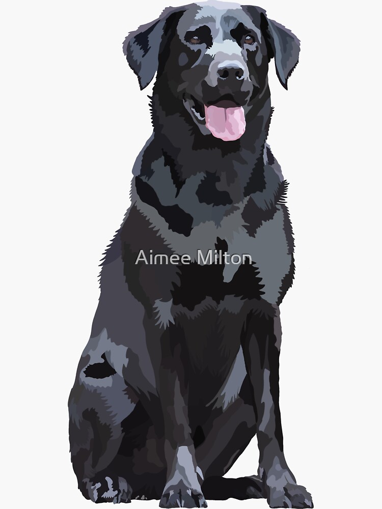 "Black Lab" Sticker for Sale by Aimee Milton | Redbubble