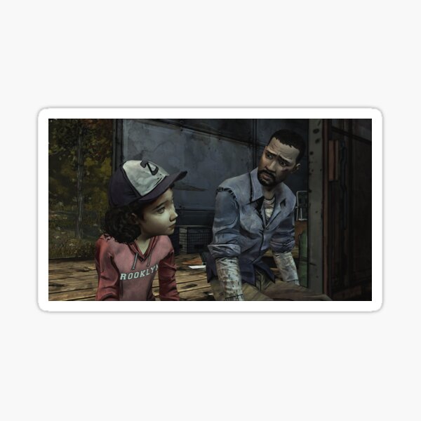 "The Walking Dead-Clementine and Lee" Sticker for Sale by Blueasaurs ...