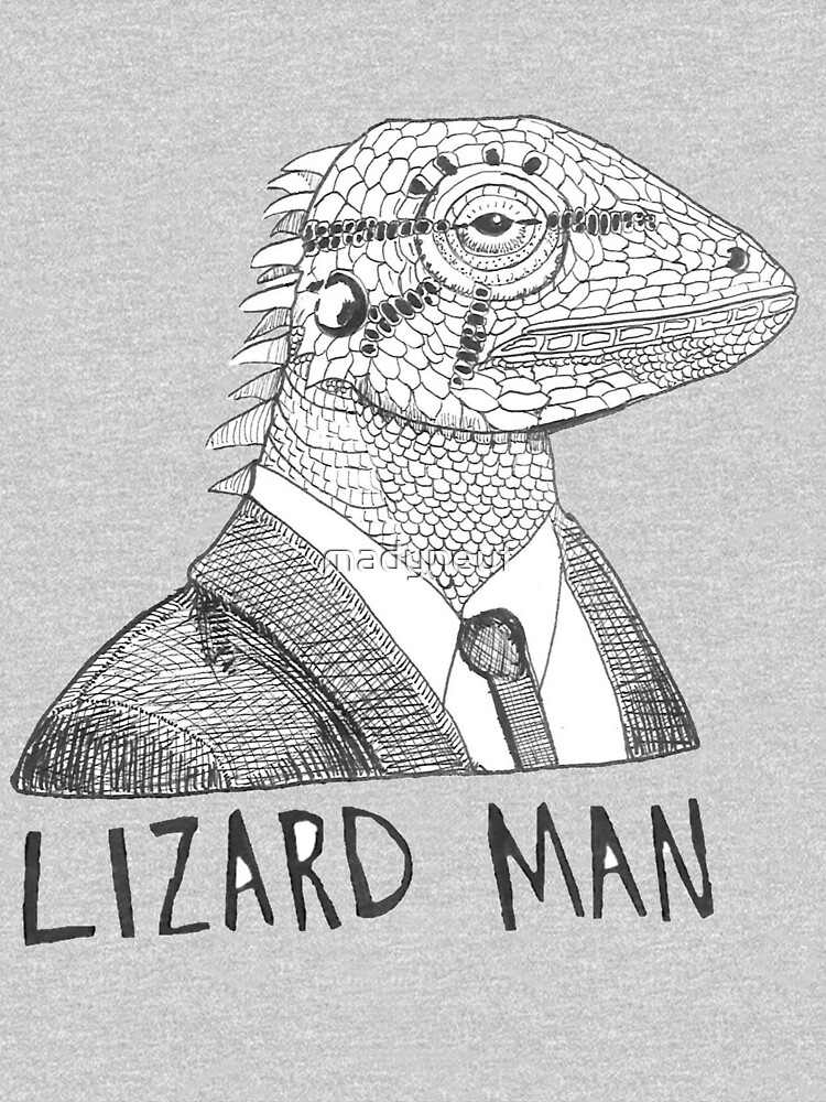 "Lizard Man" T-shirt for Sale by madyneuf | Redbubble | lizard t-shirts ...