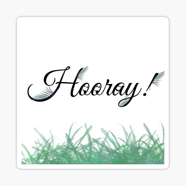 "Hooray!" Sticker for Sale by Anushy-art | Redbubble