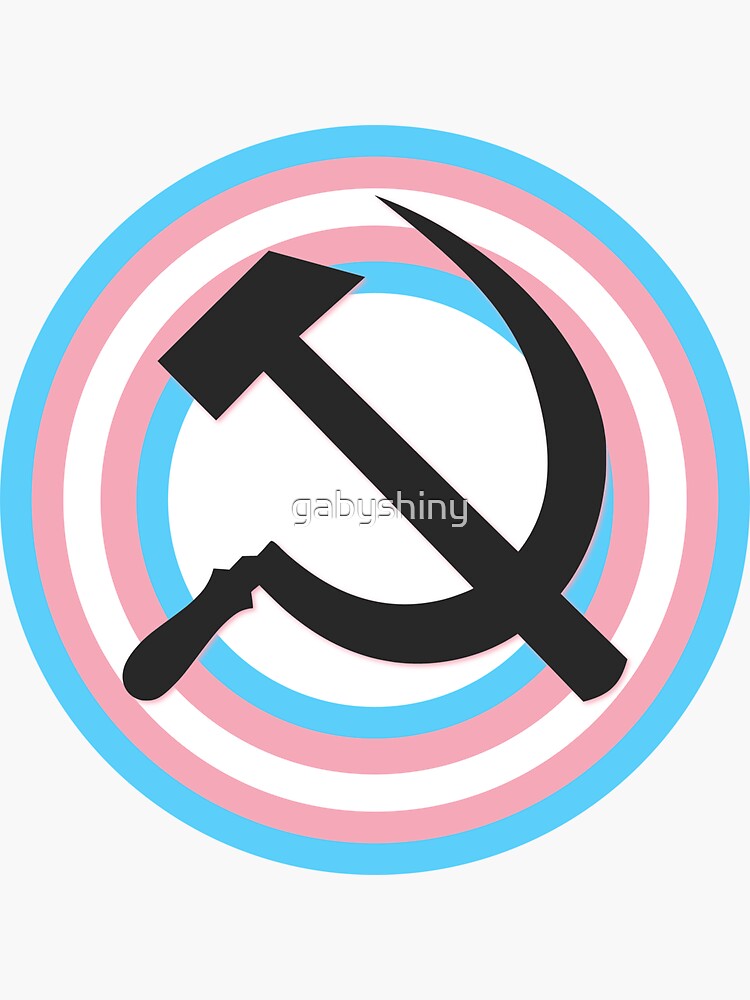 "Trans Pride Communist" Sticker for Sale by gabyshiny | Redbubble