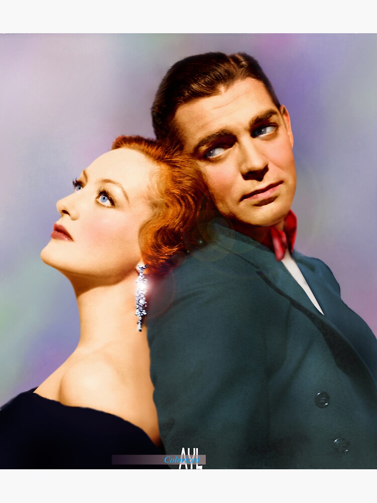 "Colorized Joan Crawford & Clark Gable in 1931 Possessed" Sticker for ...