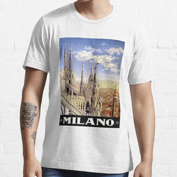 "MILANO ITALY : Vintage Travel and Tourism Print " T-shirt for Sale by ...