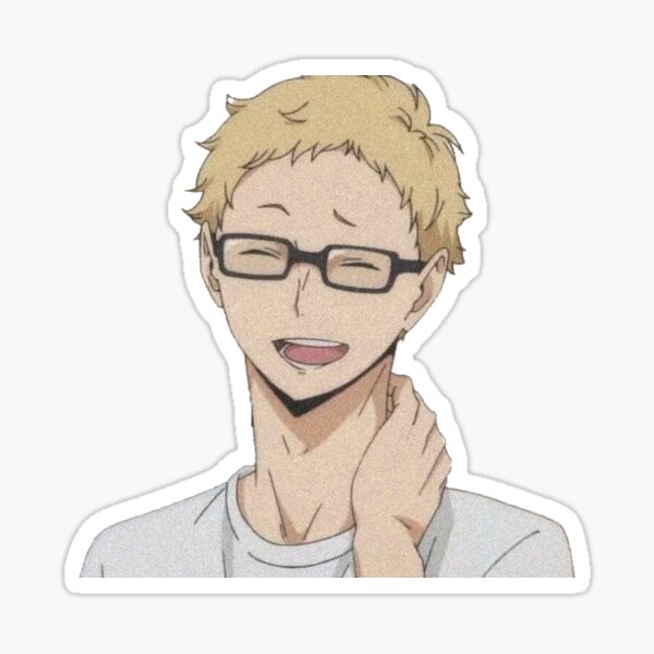 "Tsukishima Kei Sticker" Sticker by HaikyuuStickerz | Redbubble