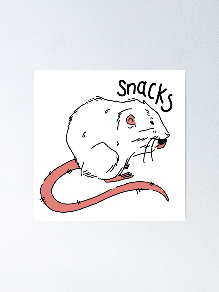 "rat snacks " Poster for Sale by evsoddart | Redbubble
