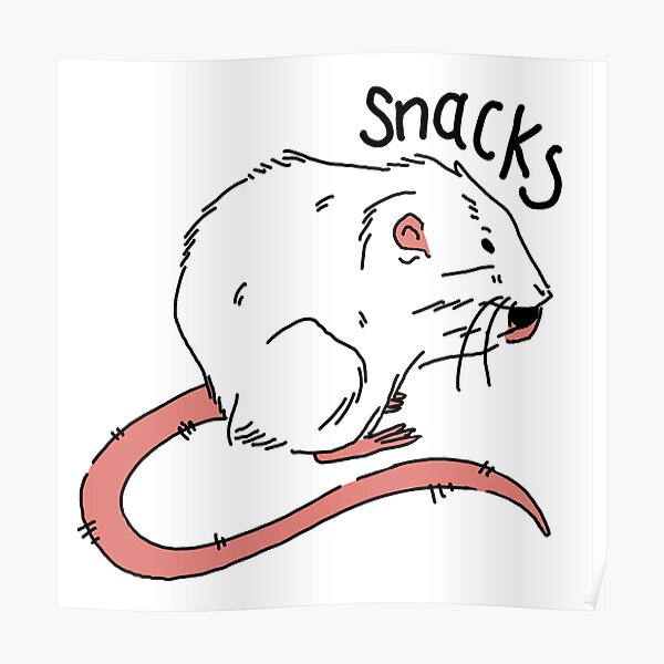 "rat snacks " Poster for Sale by evsoddart | Redbubble