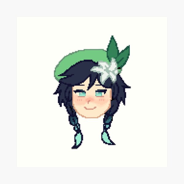 "Pixel Art Venti Genshin Impact" Art Print by jumbowlshrimp | Redbubble