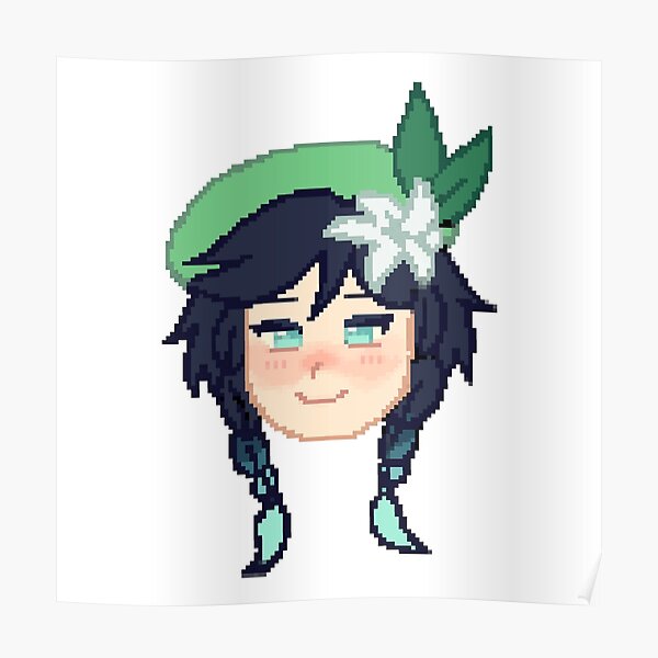 "Pixel Art Venti Genshin Impact" Poster by jumbowlshrimp | Redbubble