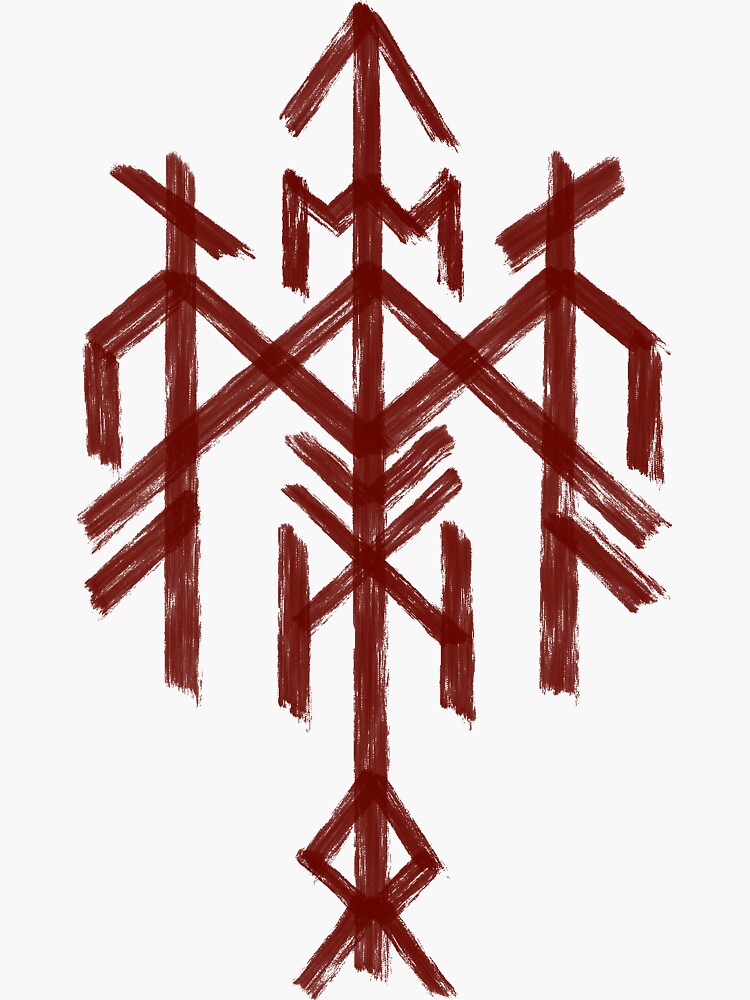 "Úlfhéðnar bind rune" Sticker for Sale by NickFettig | Redbubble