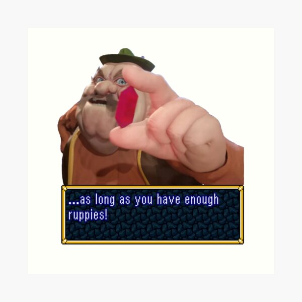 "Morshu rtx meme" Art Print for Sale by ApplePieCrafts | Redbubble