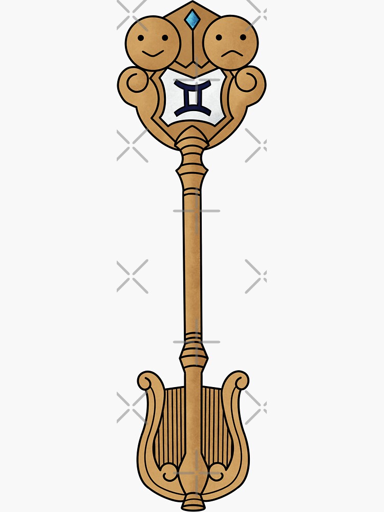 "Fairy Tail - Gemini Celestial Gate Key" Sticker for Sale by AuntBLT ...