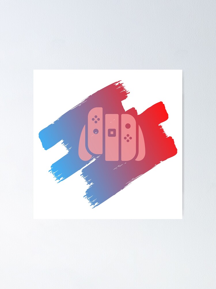 "Classic Console Controller Red and Blue Design" Poster for Sale by HE ...