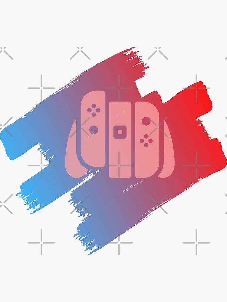 "Classic Console Controller Red and Blue Design" Sticker for Sale by HE ...