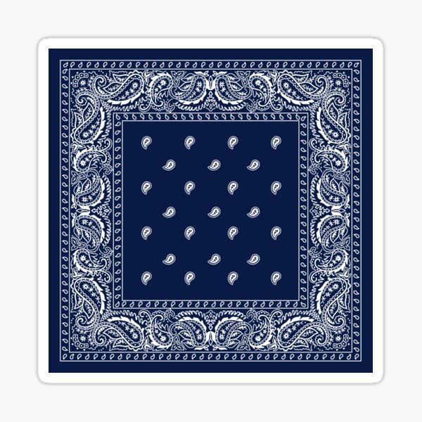 "Bandana - Blue - Paisley Bandana " Sticker for Sale by rosemaryalbo ...
