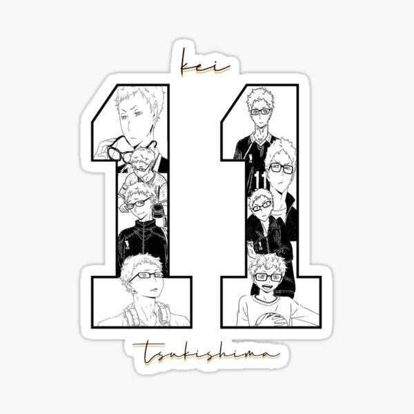 "Haikyuu Tsukishima Kei" Sticker by kawaiiice | Redbubble