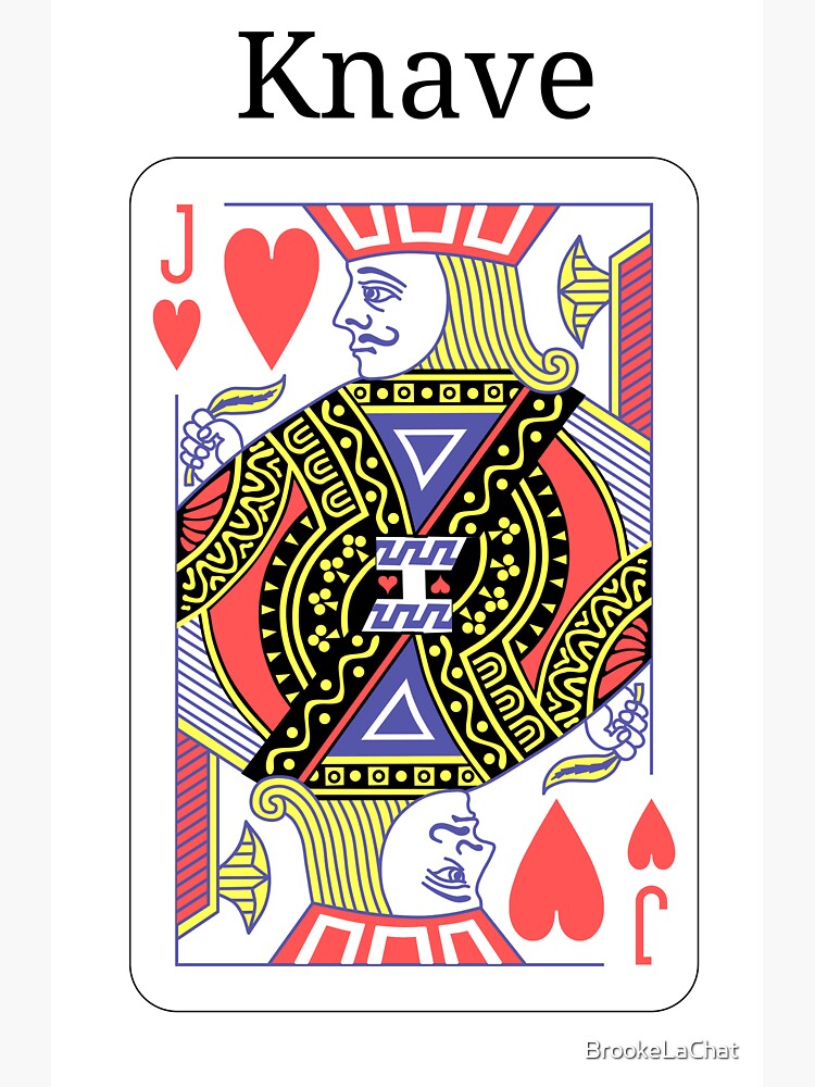 "Knave - Jack of Hearts playing card." Sticker for Sale by BrookeLaChat ...