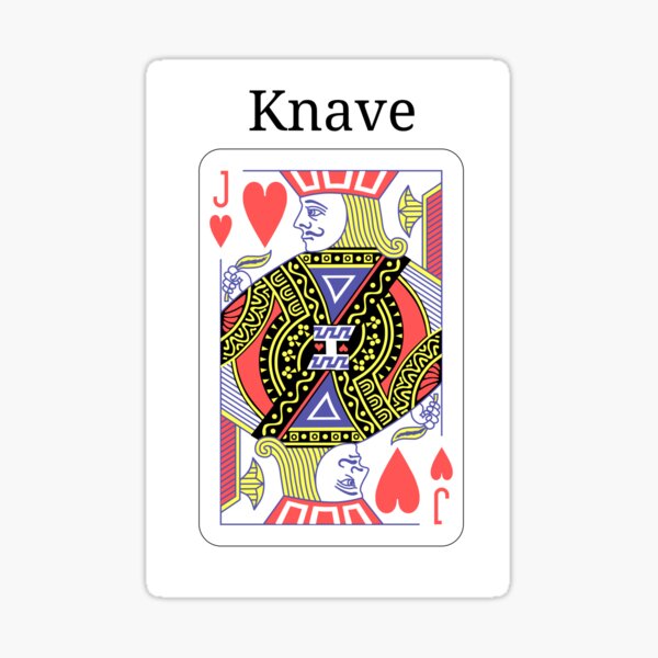 "Knave - Jack of Hearts playing card." Sticker for Sale by BrookeLaChat ...
