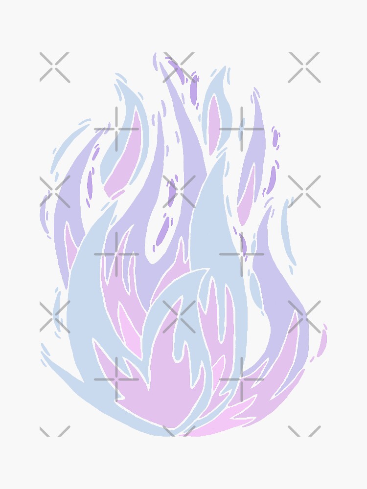 "Pastel Flame" Sticker for Sale by Draconiahideout | Redbubble