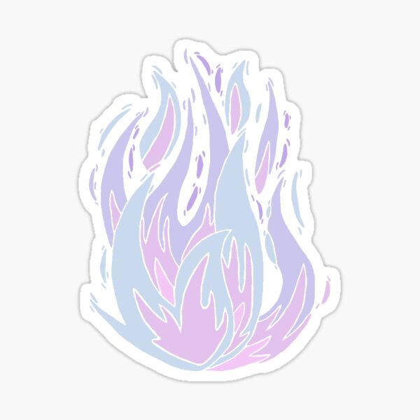 "Pastel Flame" Sticker for Sale by Draconiahideout | Redbubble