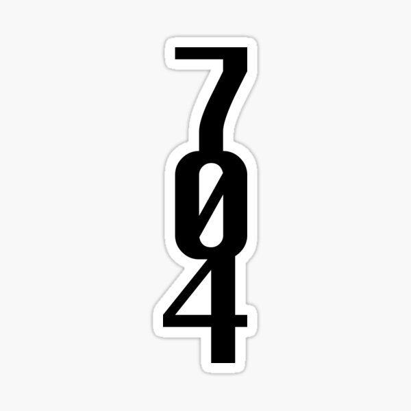 "704" Sticker by Jakman | Redbubble