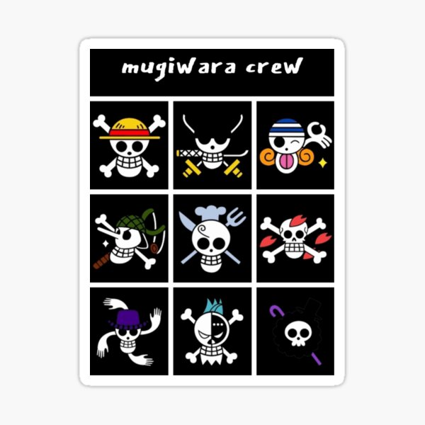 "Mugiwara Crew Emblems" Sticker for Sale by Huchindustrie | Redbubble