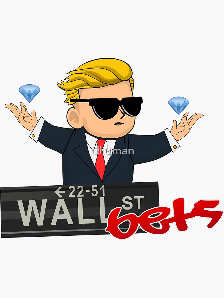 "Wallstreetbets Kid Diamond Hands" Sticker by dhyman | Redbubble