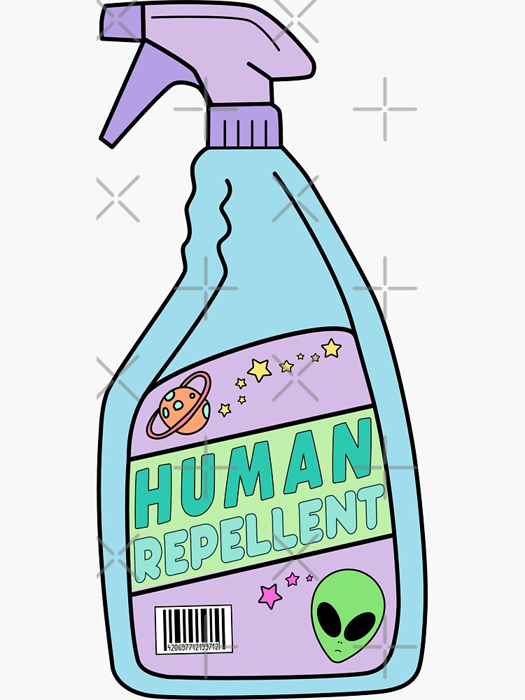 "Human Repellent Spray Bottle (Yellow)" Sticker for Sale by PolyAstral ...