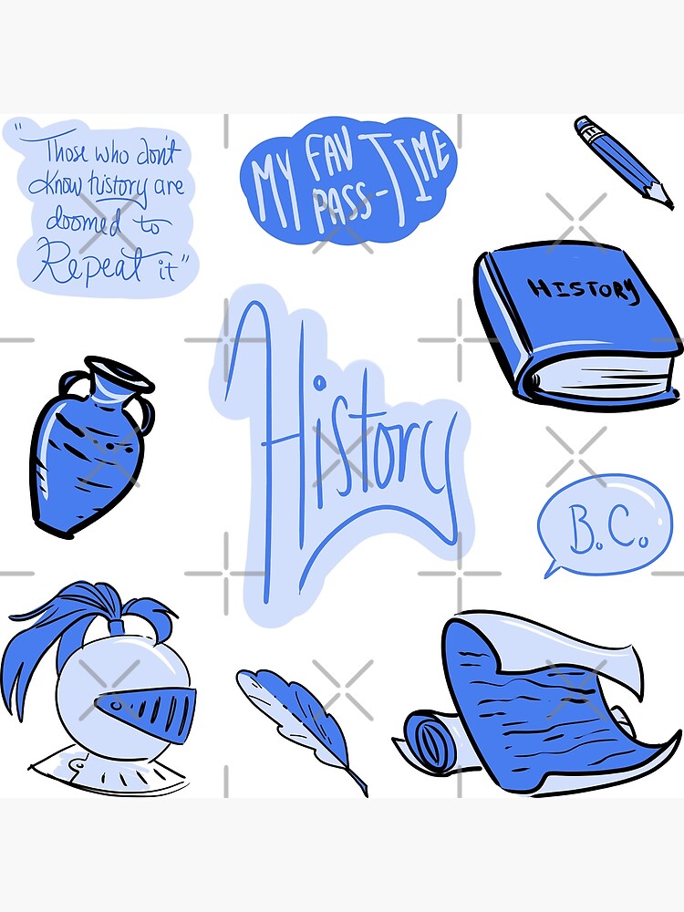 "Bold Blue History School Subject Collection" Poster for Sale by ...