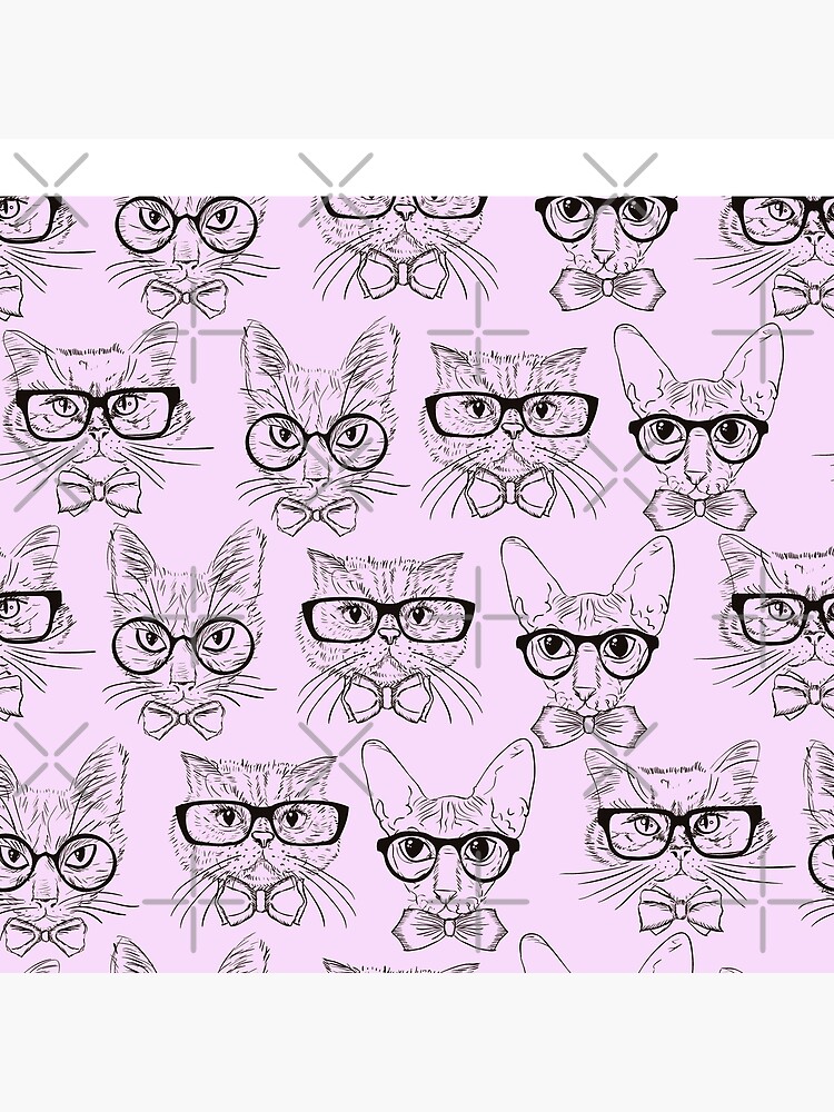 "Cat Creepy Glasses Cute Funny Cats " Poster for Sale by GloriousMess ...