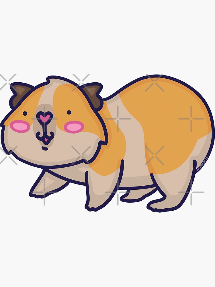 "Dutch Saffron and Beige Guinea Pig 2" Sticker for Sale by Pigapalooza ...