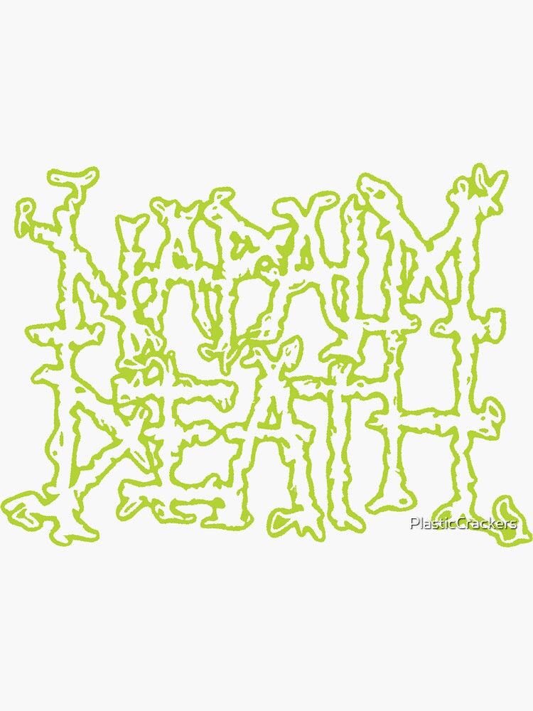 "Napalm Death original classic logo in lime green" Sticker for Sale by ...