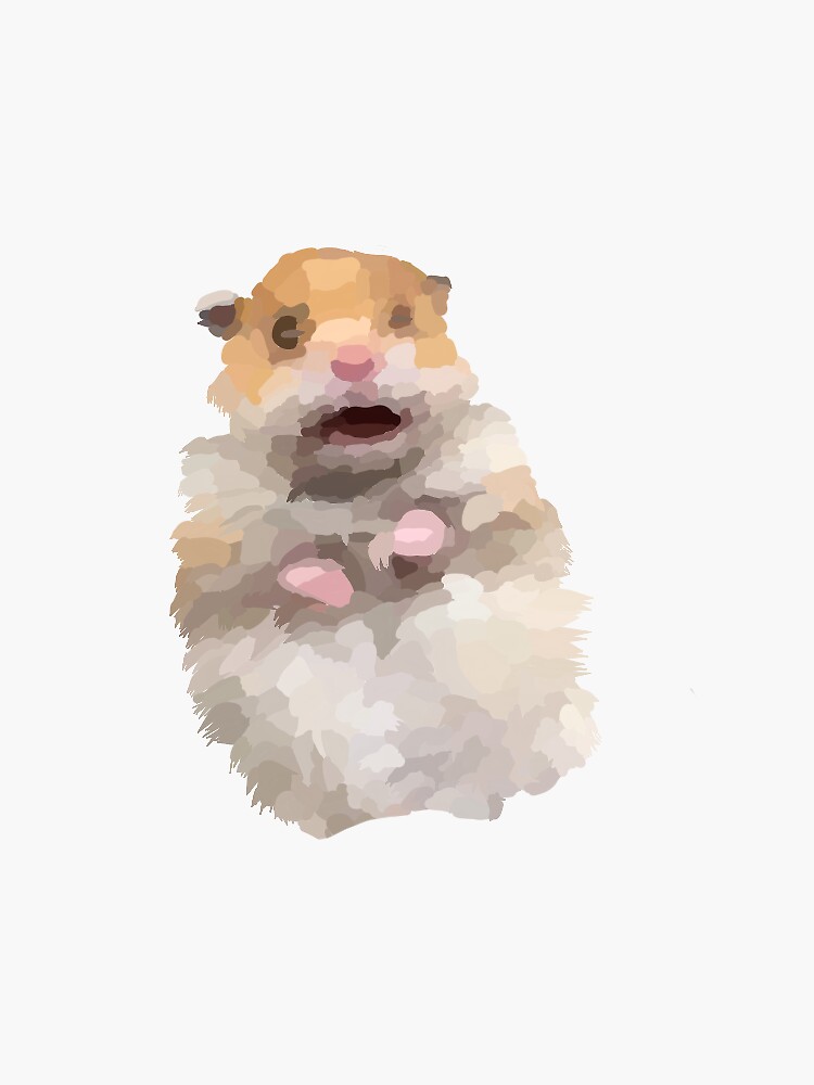 "Shocked Hamster Meme" Sticker for Sale by modernartLL | Redbubble