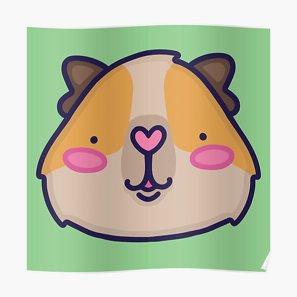 "Saffron and Beige Guinea Pig " Poster for Sale by Pigapalooza | Redbubble