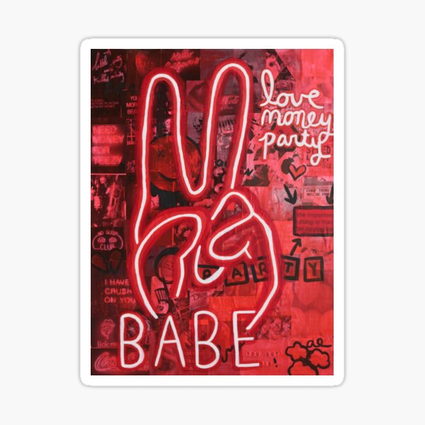 "Babe photo collage " Sticker for Sale by artworkbyal | Redbubble