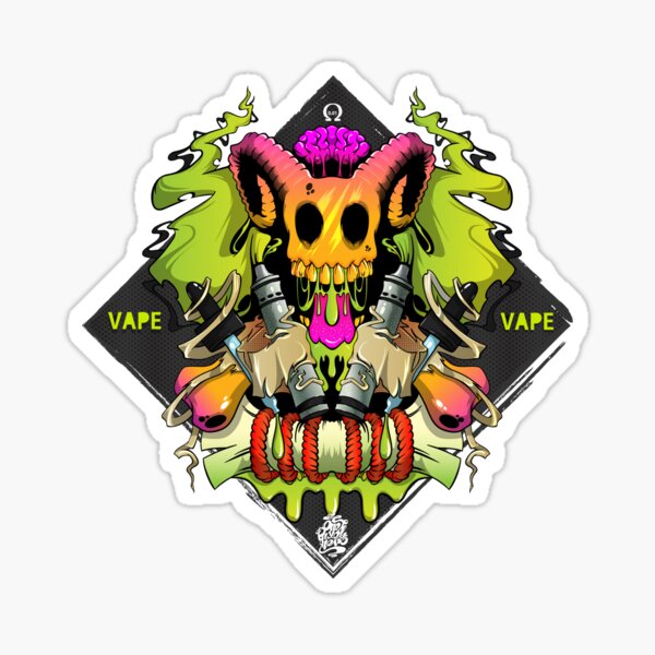 Vape Skull Stickers | Redbubble