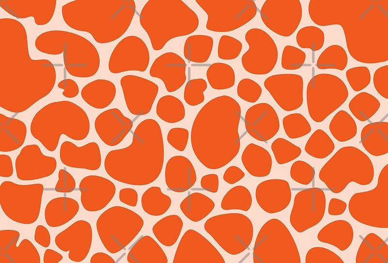 "Orange Giraffe Animal Print Pattern Design" by patternsoup | Redbubble