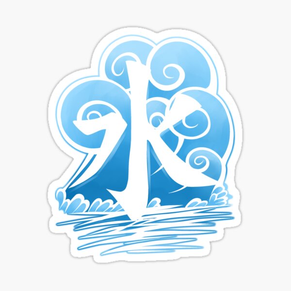 "Water Tribe Symbol V3 Transparent" Sticker for Sale by InitialSeven ...