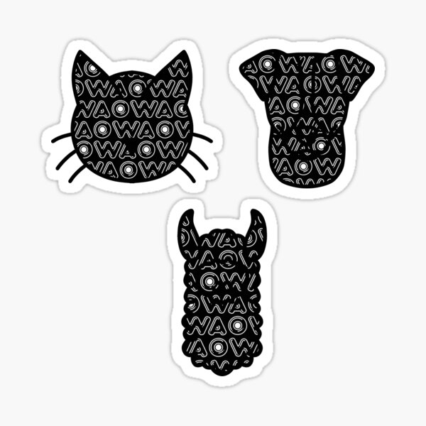 "Cat, Dog, Llama 2 || Owa Owa" Sticker for Sale by Moka898 | Redbubble