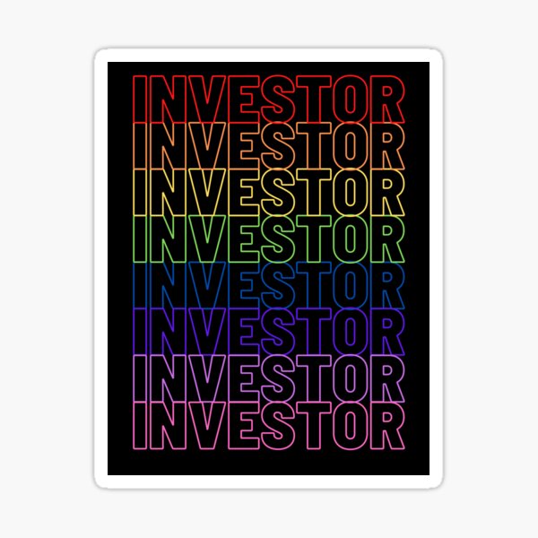 "Investor Rainbow" Sticker by Feministfinance | Redbubble