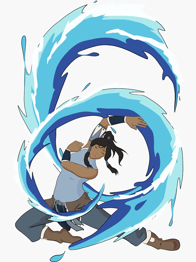 "Waterbending" Sticker for Sale by Oni4219 | Redbubble