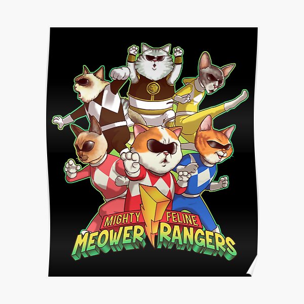 Póster «Meower Rangers» de Batang90sart | Redbubble