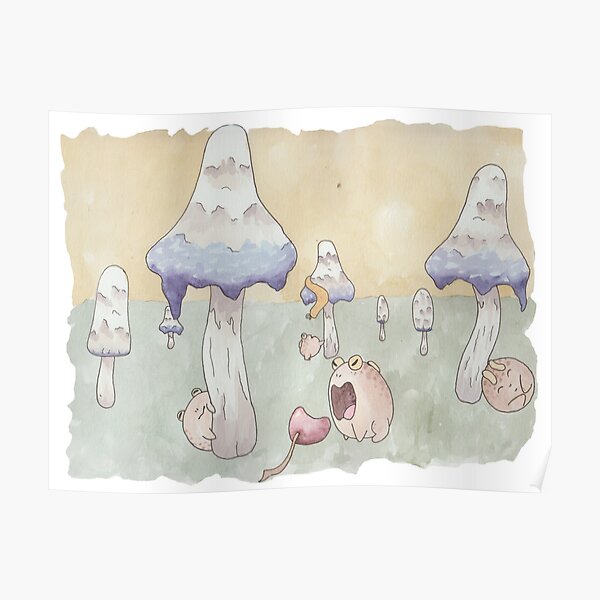 "Round Toads Enjoying Life" Poster by ReffittArt | Redbubble