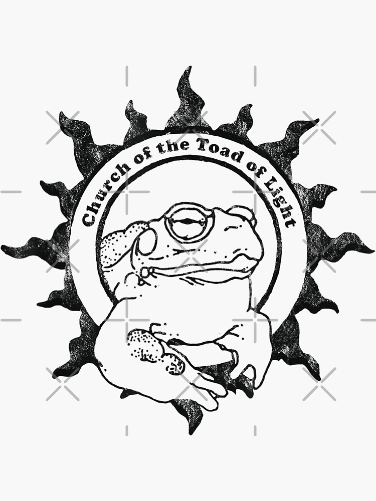 "Authentic CHURCH OF THE TOAD OF LIGHT Psychedelic Frog Logo" Sticker ...