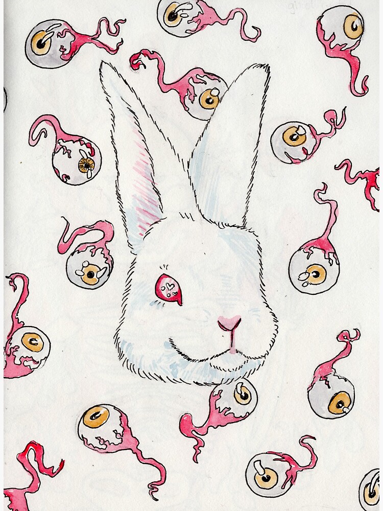 "Albino Rabbit Eyeball Design" Sticker for Sale by mia-stickers0 ...