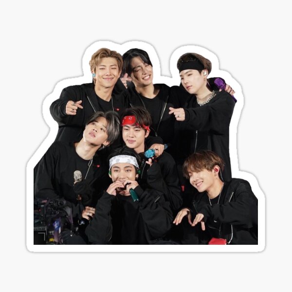 "BTS - group photo" Sticker by jamiedeng | Redbubble