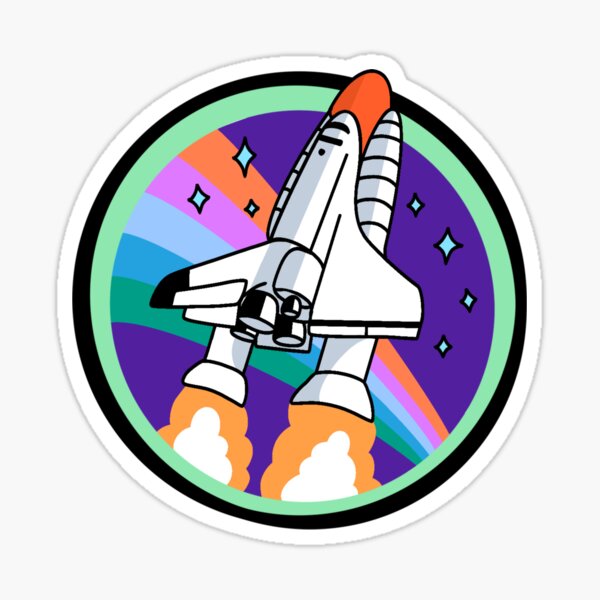 "Retro Spaceship" Sticker for Sale by squishyditto | Redbubble