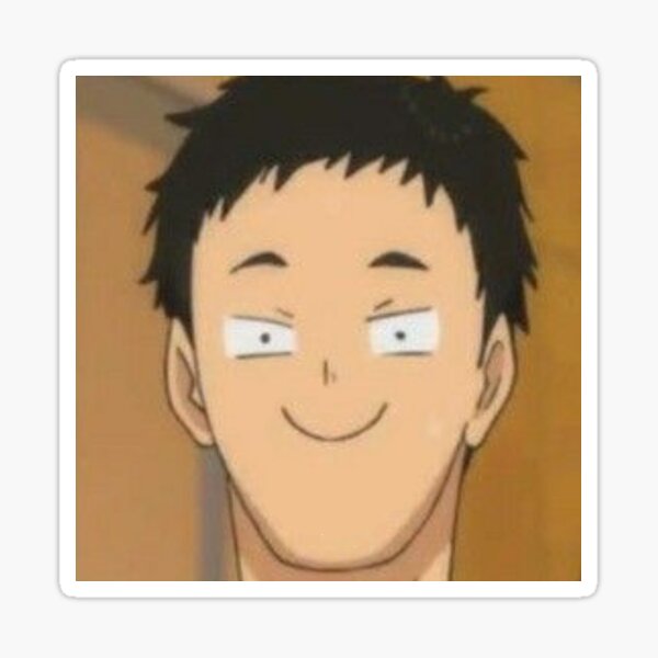 "daichi haikyuu funny face" Sticker for Sale by Tufugirl | Redbubble